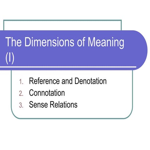 unit 3 dimensions of meaning- polysemy and homonymy | PPT