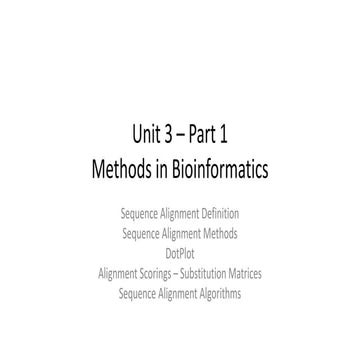 Global and local alignment (bioinformatics) | PPTX