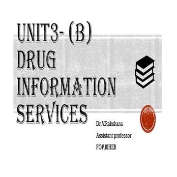 Drug information services | PDF