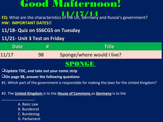 Comparing european governments united kingdom russia germany 2012 | PPT