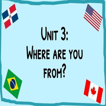 Where are you from? What's your nacionality? | PPTX