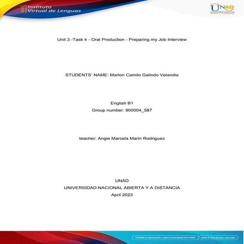 Unit 3 -Task 4 - Oral Production - Preparing my Job Interview.docx
