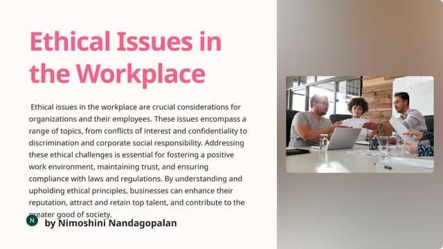 Workplace Ethics PowerPoint Presentation | PPT | Human Resources | Business