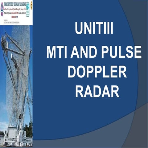Radar Systems- Unit-III : MTI and Pulse Doppler Radars | PDF