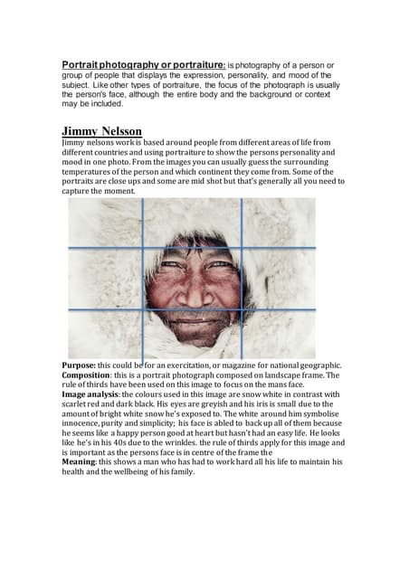 photography examples analysis.