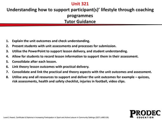 Unit 225 understanding the principles of safe and equitable coaching ...
