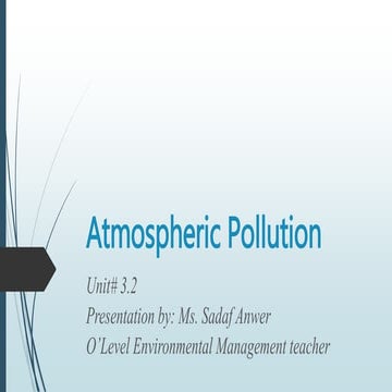 Unit3.2 Atmospheric pollution | PPT