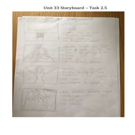 Unit 33 Storyboard – Task 2.5 | DOCX