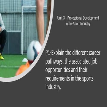 Unit 3 Professional Development in the sports industry | PPTX