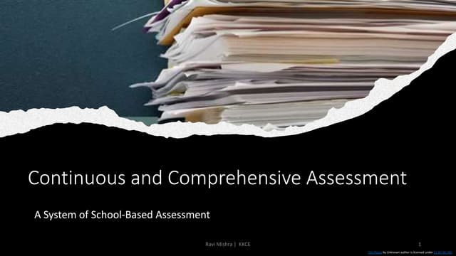 Continuous and Comprehensive Assessment (CCA) | PPTX