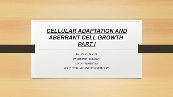 Cellular adaptation | PPTX