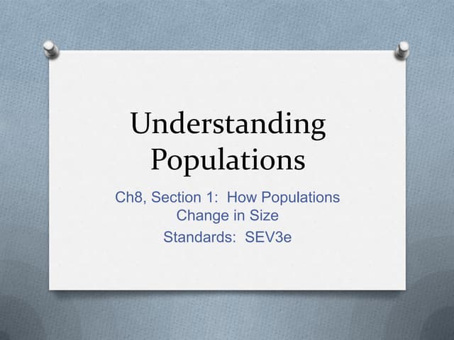 Population dynamics presentation | PPTX