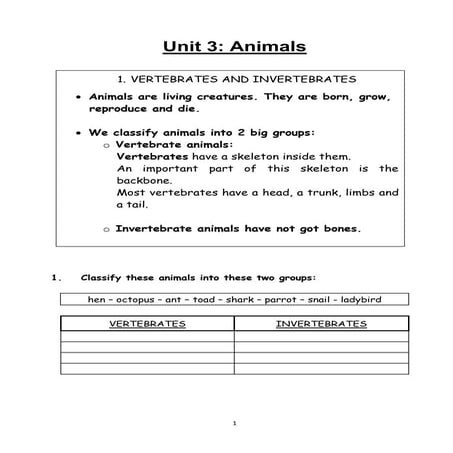 Unit 3 animals | PDF | Birds | Pets