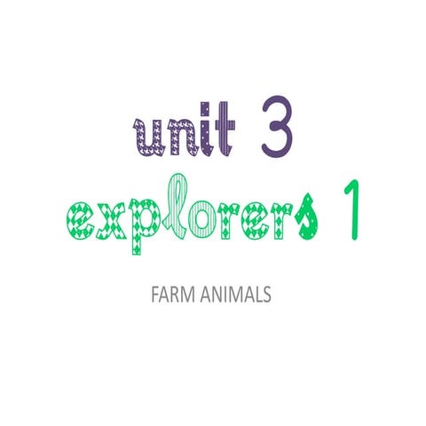 Unit 3 FARM ANIMALS | PDF