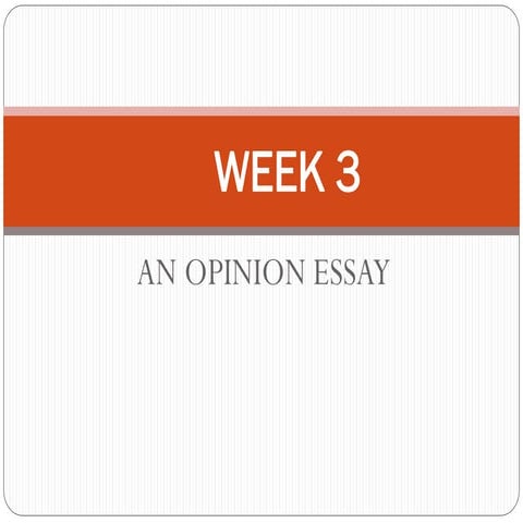 Unit 3 an opinion essay | PPT