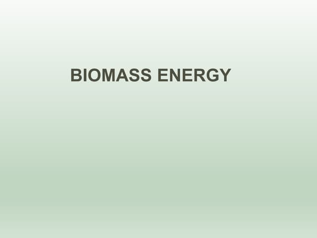 Process for biomass conversion | PPTX | Chemistry | Science
