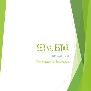 Ser vs-estar | PPT