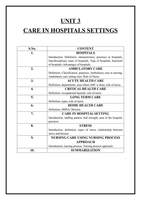 Hospital and its classification | PPTX | Physical Therapy | Wellness