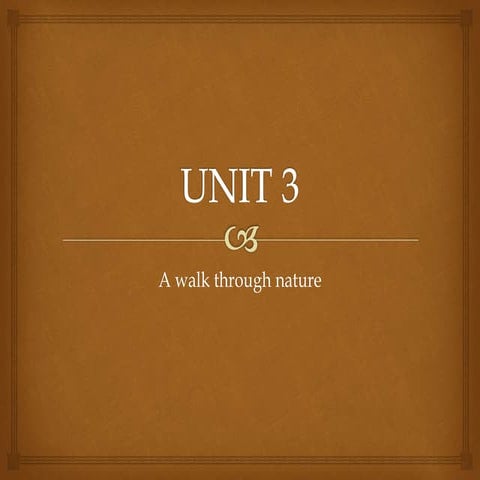 Unit 3 natural science | PPT