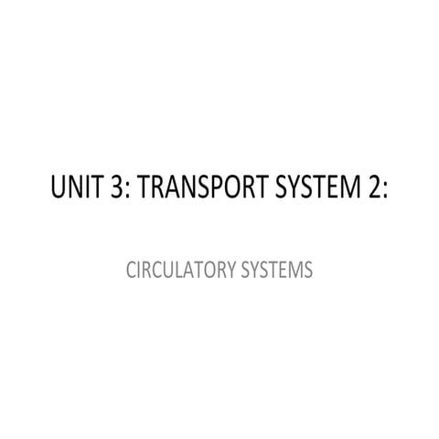 Unit 3 circulatory systems students | PPT