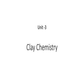 The chemistry of clay in the drilling industry | PPTX