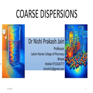 Coarse Dispersion, Physical Pharmaceutics | PDF