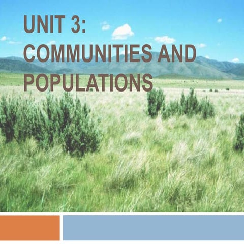 Unit 3 communities and interactions | PPT