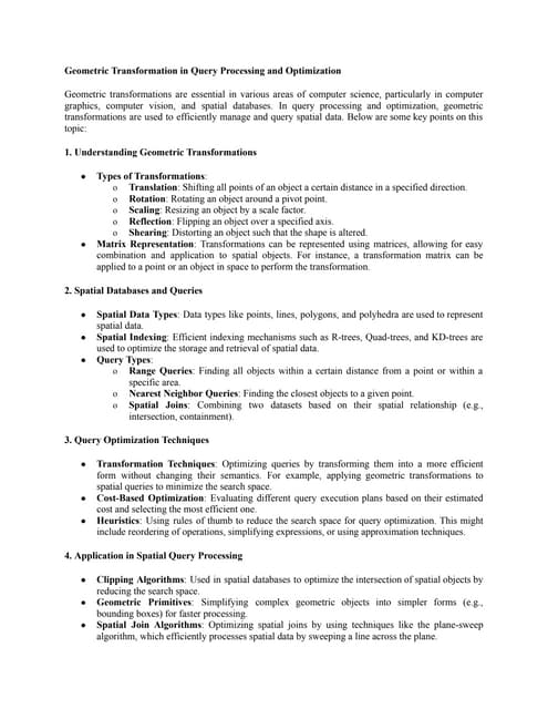 unit 3 DBMS.docx.pdf geometric transformer in query processing | PDF unit 3 DBMS.docx.pdf geometric transformer in query processing | PDF