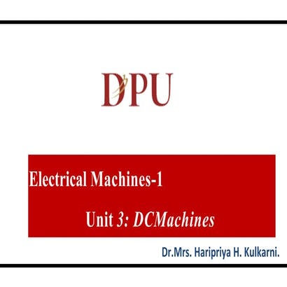 DC Machine_session 3 out of four sessions | PDF | Physics | Science