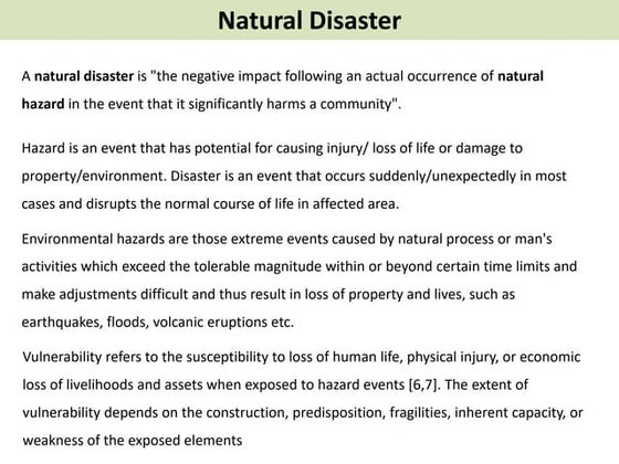Disaster preparedness & mitigation | PPTX
