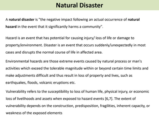 Natural Disaster project . | PPTX | Weather | Science