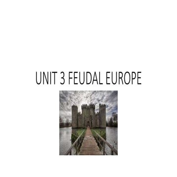 Unit 3 feudal europe | PPTX