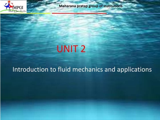 FLUID MECHANICS | PPTX