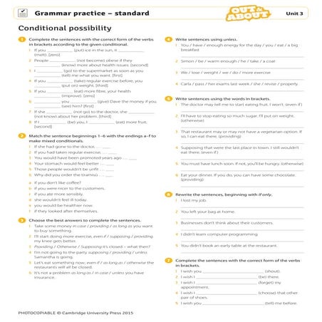 Unit 3 grammar practice standard | PDF