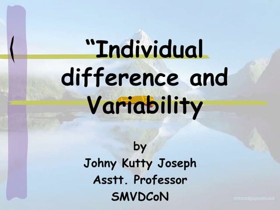Individual difference | PPT