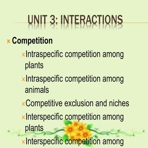 Unit 3 interactions | PPTX