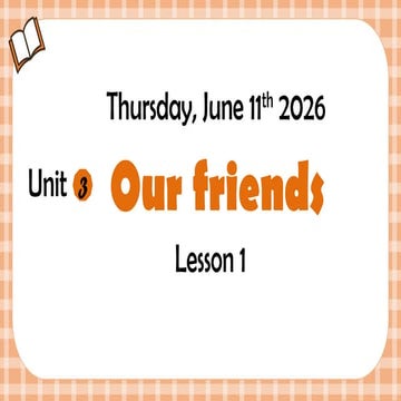 English Language Lesson: Introducing Friends and Basic Vocabulary | PPTX