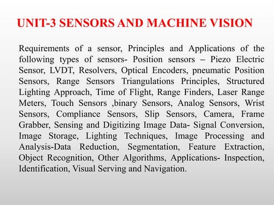 Machine Vision Systems And Applications | PPTX | Cameras and Camcorders ...