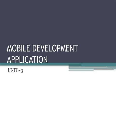 Unit 3 Mobile Application development, NEP Syllabus | PPT