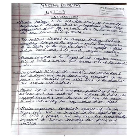 unit 3 Marine biology notes for 3rd sem generic | PDF