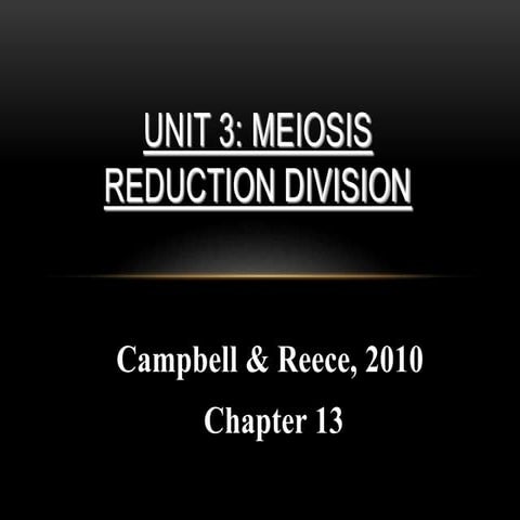Unit 3 meiosis | PPTX