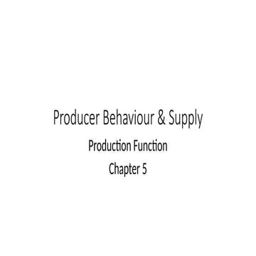 Unit 3 . Microeconomics Chapter 5 . pptx | PPTX