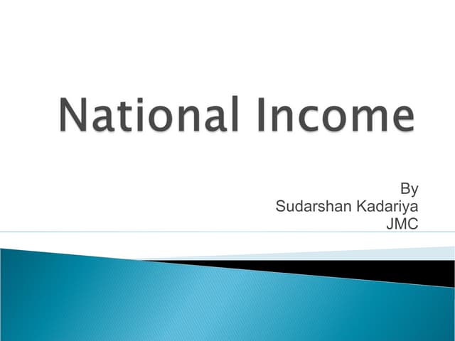 NATIONAL INCOME PPT | PPTX