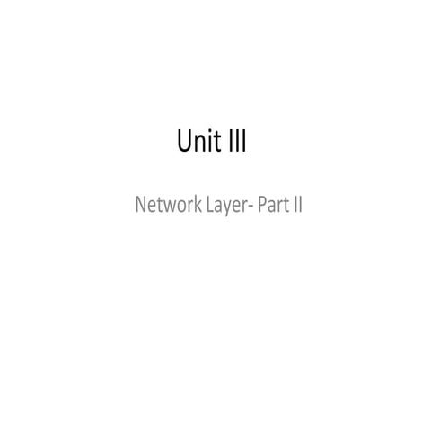 Unit 3network Layerpart Iipptx 5352