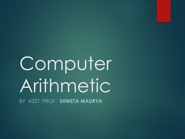 Restoring & Non-Restoring Division Algorithm By Sania Nisar | PPTX