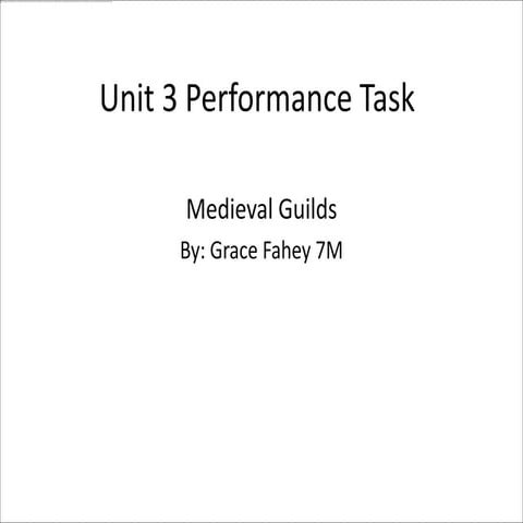 Unit 3 performance task | PPTX