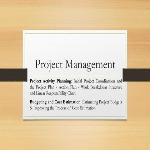 Unit 3 Project management PPT documentss | PPT