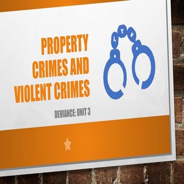 Criminal Investigations Crimes Against Property | PPTX