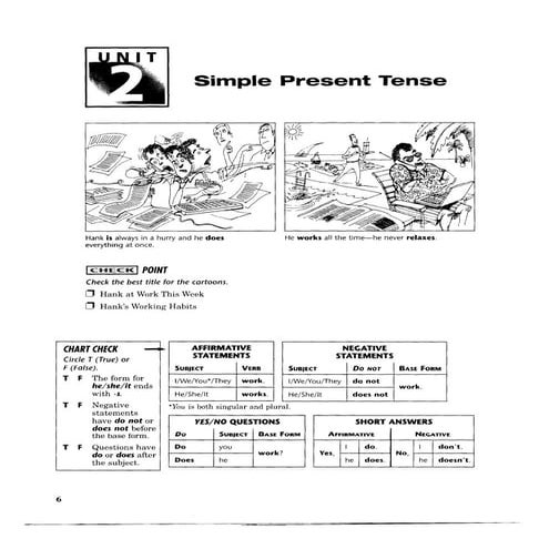 Unit 3 present simple | PDF