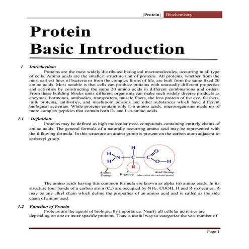Unit 3 Protein basic - D Pharm 2nd year pharmacy | PDF